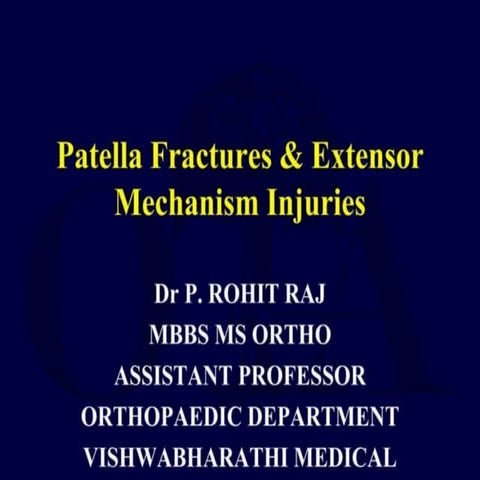 Patella fracture and extensor mechanism in injuries | PDF