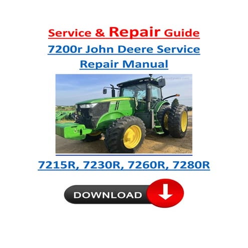 7230r John Deere Service Repair Manual Download | PDF