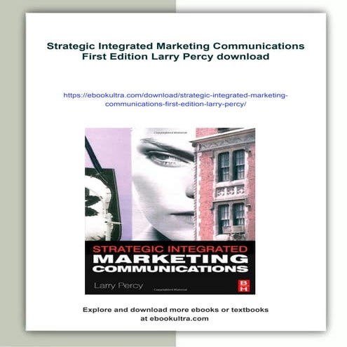 Strategic Integrated Marketing Communications First Edition Larry Percy | PDF
