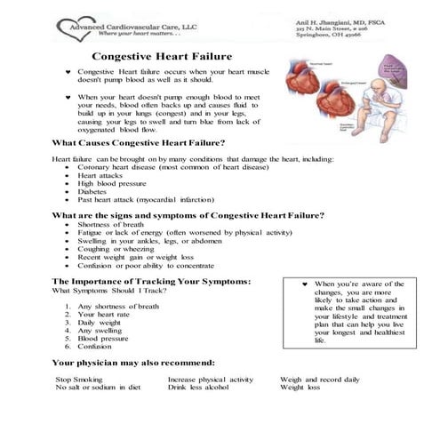 Congestive Heart Failure Patient Education | DOCX