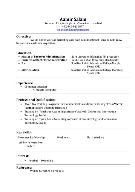 cv english | DOCX