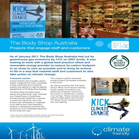 Body Shop Climate Friendly case Study | PDF