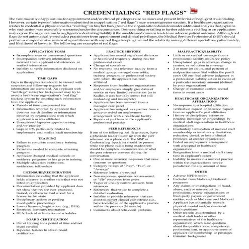 Red Flags - One Page - updated 010817 | PDF