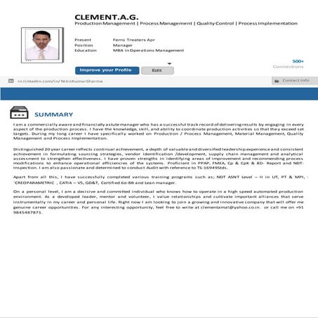 Danny Pino extrusion manager resume | DOCX