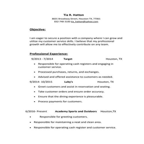 Tias new resume | RTF