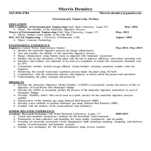 Morris Demitry Resume | PDF