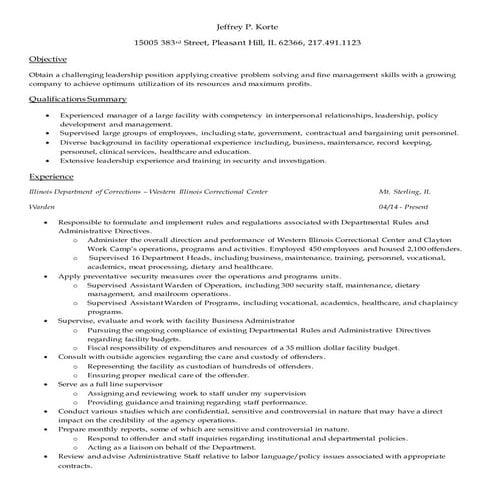 Jeff Korte Resume2 | PDF