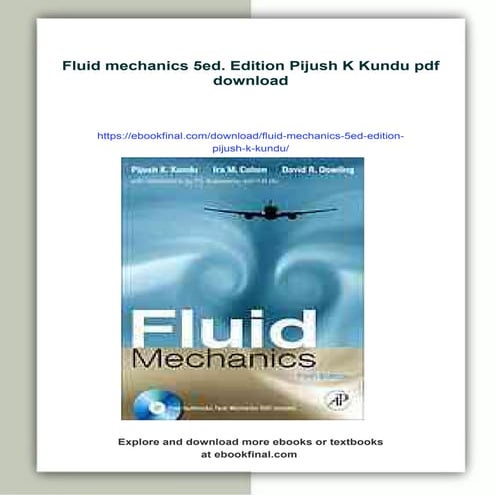 Fluid mechanics 5ed. Edition Pijush K Kundu | PDF