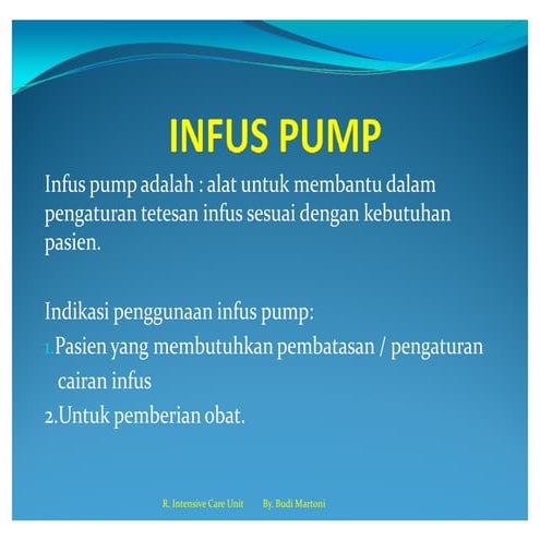 INFUS PUMP DAN SYRINE PUMP SERTA PERHOITUNGAN DOSIS OBAT | PPTX