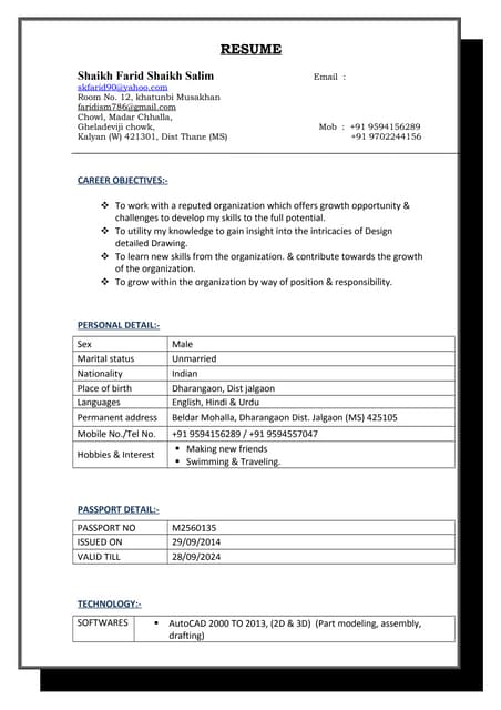 resume[cv]-1-ori | RTF | Resume Writing and Advice | Job Search