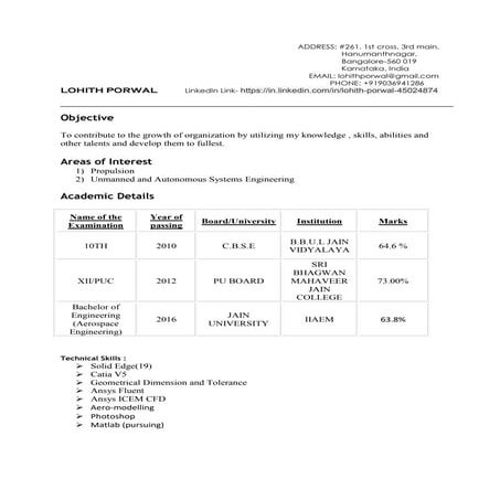 Lohith Porwal-resume | PDF