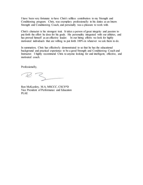 Letter of Recommendation- Richard Rinaldo | PDF