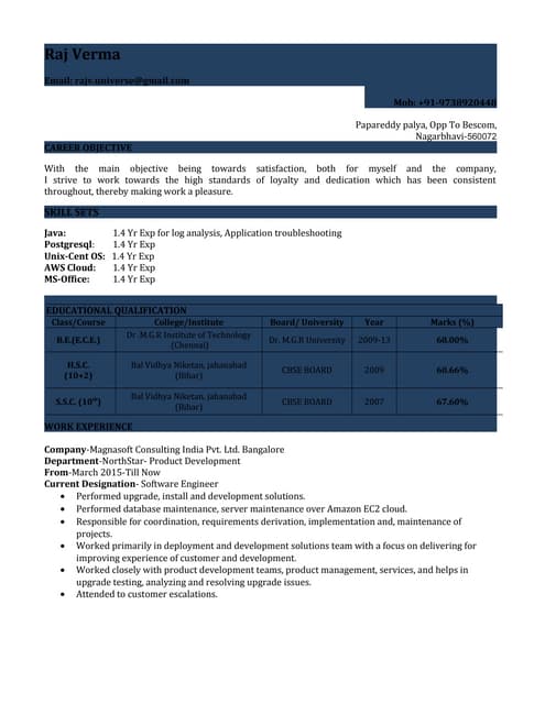 biplab-resume | PDF | Databases | Computer Software and Applications