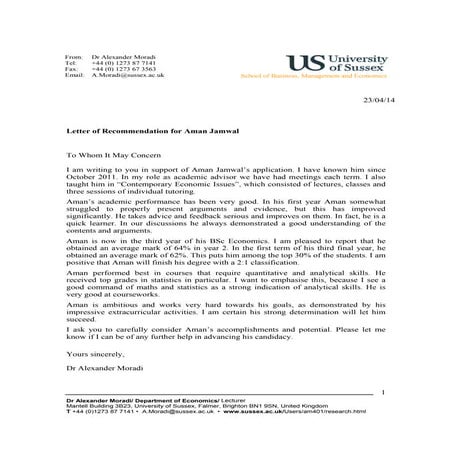 Academic Advisor reference | PDF