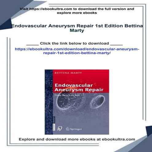 Endovascular Aneurysm Repair 1st Edition Bettina Marty | PDF