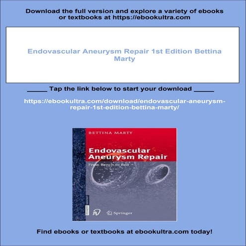 Endovascular Aneurysm Repair 1st Edition Bettina Marty | PDF