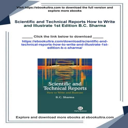 Scientific and Technical Reports How to Write and Illustrate 1st ...