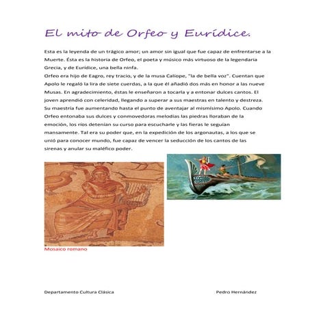 el-mito-de-orfeo-y-euridice | PDF
