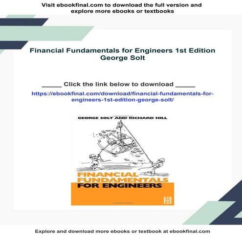 Financial Fundamentals for Engineers 1st Edition George Solt | PDF