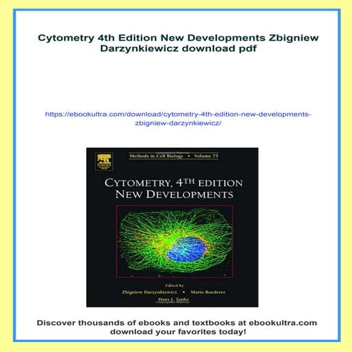 Cytometry 4th Edition New Developments Zbigniew Darzynkiewicz | PDF