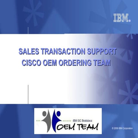 OEM CISCO presentation | PPT | Computer Networking | Computing