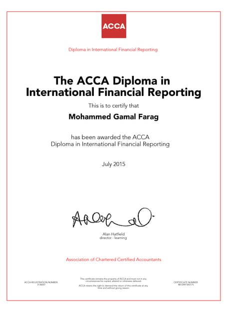 CFM certificatee | PPT