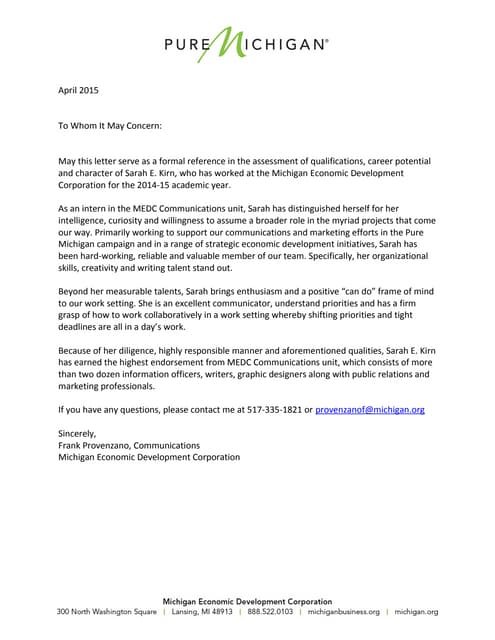 Jake Fullam Reference Letter | DOC | Science