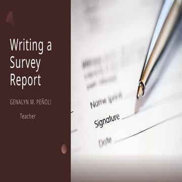 report survey........................... | PPTX