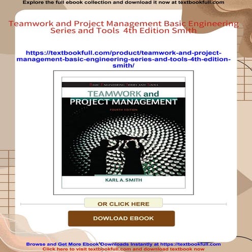 Teamwork and Project Management Basic Engineering Series and Tools 4th Edition Smith | PDF