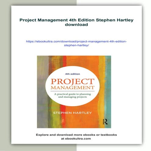 Project Management 4th Edition Stephen Hartley | PDF