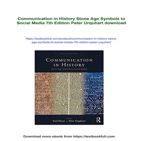 Communication in History Stone Age Symbols to Social Media 7th Edition ...