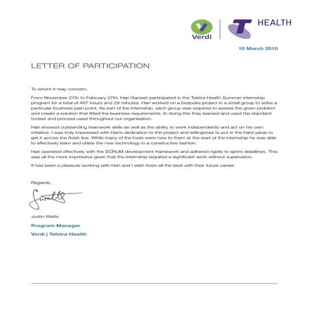 Hari_Letter of Participation | PDF