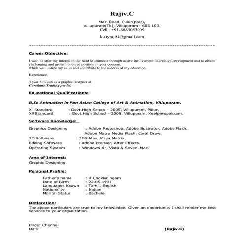 Rajiv-C Resume | DOC