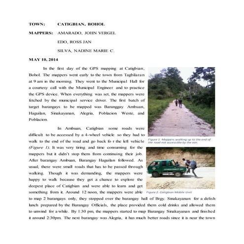 Catigbian OJT Report2 | DOCX | Food & Drink