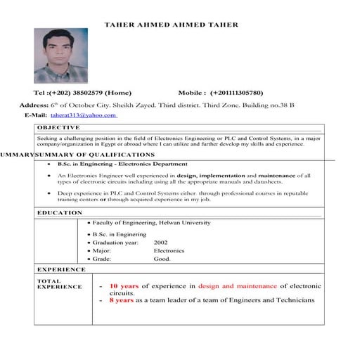 Taher_Ahmed C.V | DOC