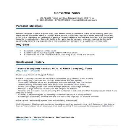Sam-CV-template | DOCX