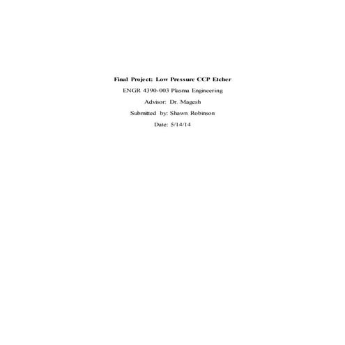 Final Project Plasma | PDF