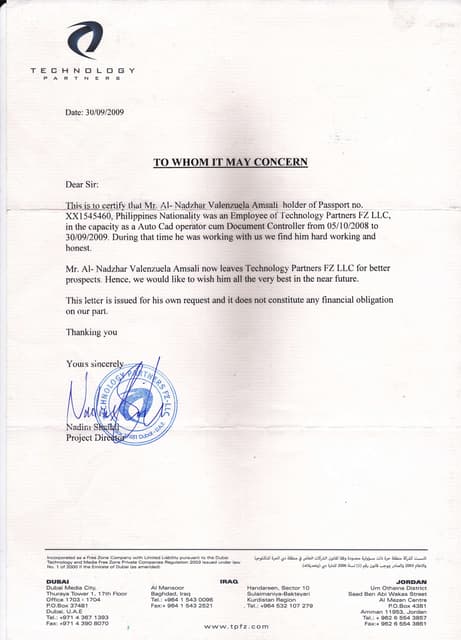 Cjs electrical reference letter | PDF | Business | Business and Finance