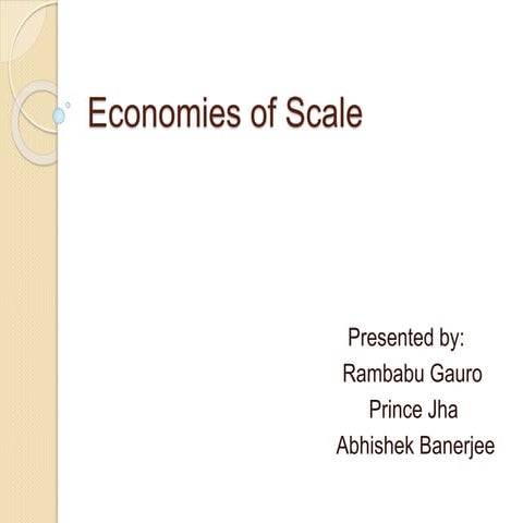 Economies of Scale | PPTX