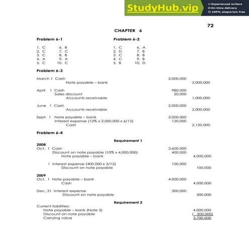72 CHAPTER 6 Problem 6-1 Problem 6-2 | PDF
