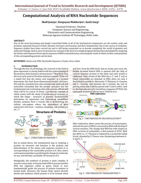 Computational Analysis Of Rna Nucleotide Sequences Pdf