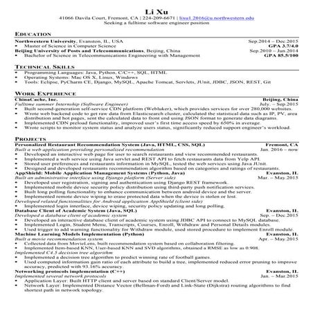 LiXu_Resume | PDF