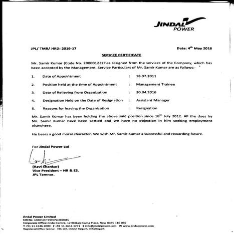 EXP. Letter | PDF