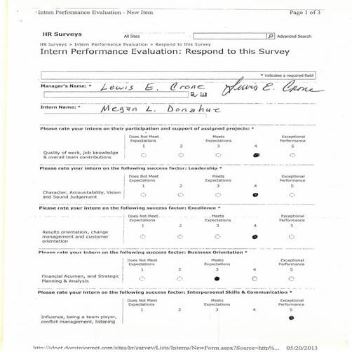 Intern Evaluation Form_Trien | PDF