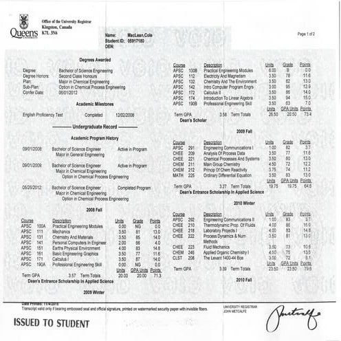 MARKSHEET GRADUATION