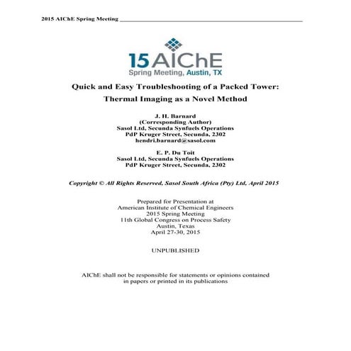 AIChE Spring Conference 2015_Distillation Troubleshooting_Presentation ...