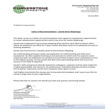 Letter of recommendation | PDF