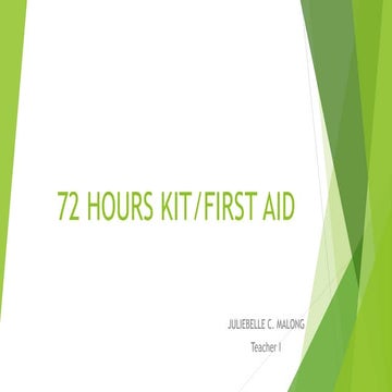 72 hours kit | PPTX