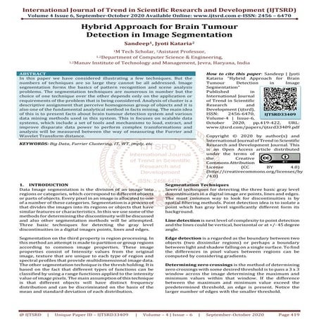Hybrid Approach For Brain Tumour Detection In Image Segmentation Pdf
