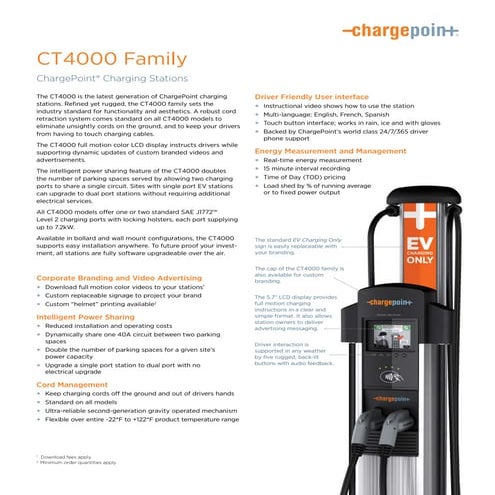 CT4000 ChargePoint commercial Charger | PDF